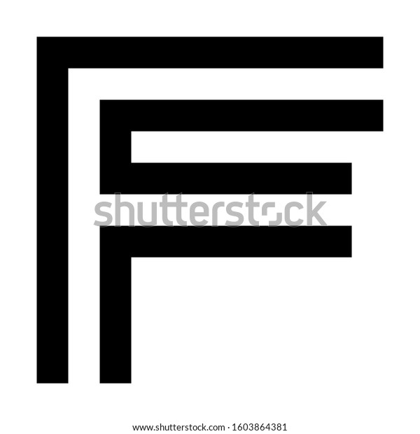 Letters Numbers Square Outline Font Black Stock Vector (Royalty Free ...