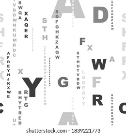 Letters On Gray Background Seamless Pattern Stock Vector (Royalty Free ...