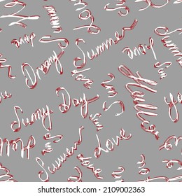 Letters On Grey Background Seamless Pattern Stock Vector (Royalty Free ...
