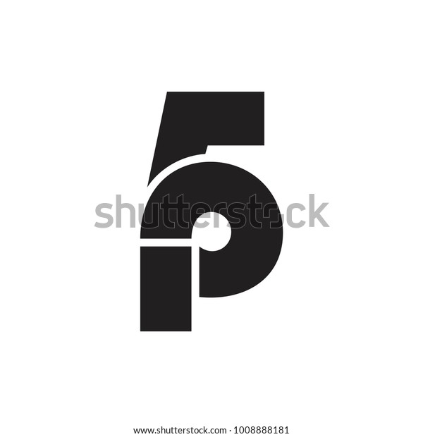 Letters P5 Linked Symbol Logo Vector Stock Vector (Royalty Free) 1008888181