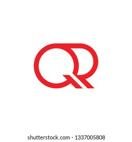 Letters Qr Simple Geometric Line Logo Stock Vector (Royalty Free ...