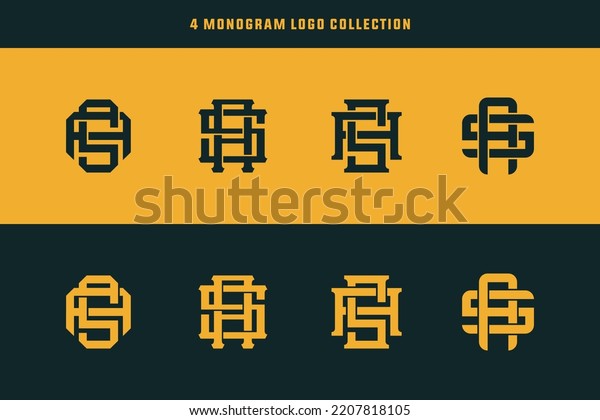 Letters Sa Monogram Template Logo Initial Stock Vector (Royalty Free ...