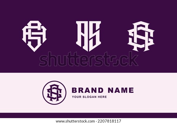 Letters Sa Monogram Template Logo Initial Stock Vector (Royalty Free ...
