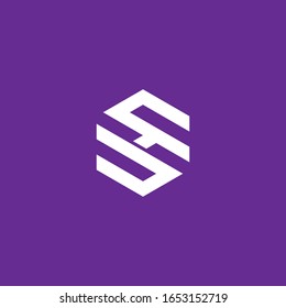 Letters Shs Cube Monogram Logo Stock Vector (Royalty Free) 1653152719