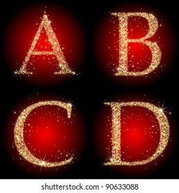 Letters Stars Red Stock Vector (Royalty Free) 90633088 | Shutterstock