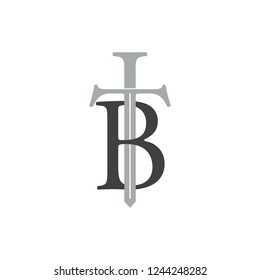 Abstract Letter B Sword Logo Vector: เวกเตอร์สต็อก (ปลอดค่าลิขสิทธิ์ ...