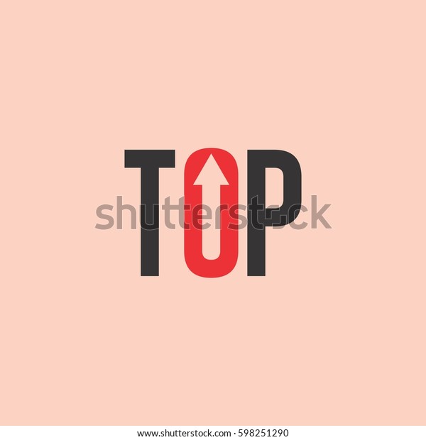 Letters Top Arrow Design Logo Stock Vector (Royalty Free) 598251290
