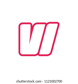 Letters Vi Linear Design Logo Vector Stock Vector (Royalty Free ...