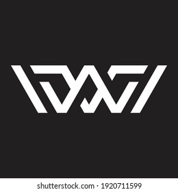 Letters Vw Monogram Logo Design Stock Vector (Royalty Free) 1920711599 ...
