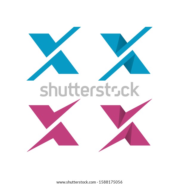Letters X Check Marks On White Stock Vector (Royalty Free) 1588175056 ...
