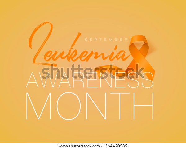 Leukemia Awareness Calligraphy Poster Design Realistic Stock Vector ...