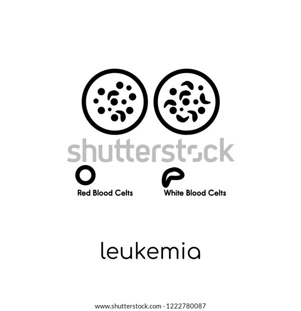Leukemia Icon Trendy Modern Flat Linear Stock Vector (Royalty Free ...