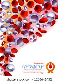 Leukemia Vertical Background Bright Colors White Stock Vector (Royalty ...