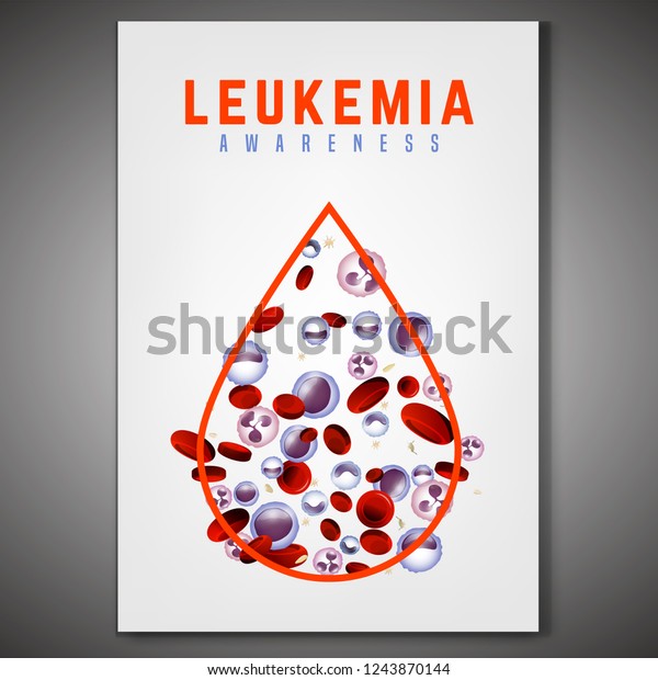 Leukemia Vertical Poster Bright Colors White Stock Vector (Royalty Free ...