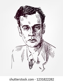 Carl Gustav Jung Vector Sketch Portrait: เวกเตอร์สต็อก (ปลอดค่า ...
