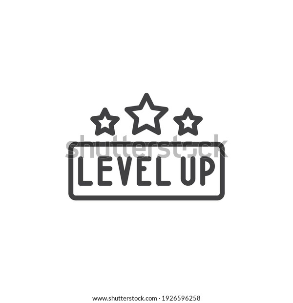 Level Stars Line Icon Linear Style Stock Vector (Royalty Free ...