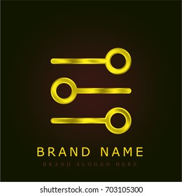 Levels Golden Metallic Logo Stock Vector (Royalty Free) 703105300 ...