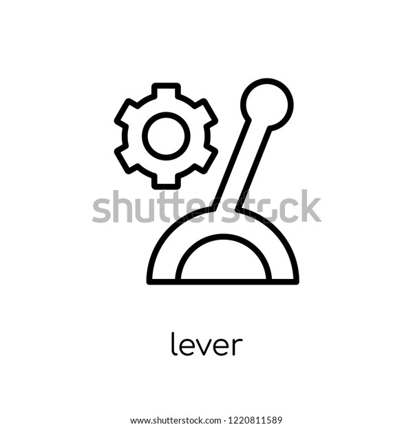 Lever Icon Trendy Modern Flat Linear Stock Vector (Royalty Free ...