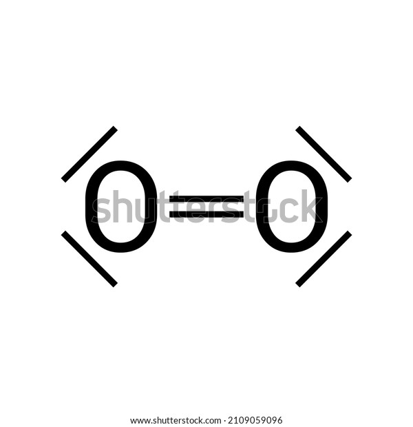 Lewis Structure O2 On White Background Stock Vector (Royalty Free ...
