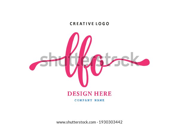 Lfo Lettering Logo Simple Easy Understand Stock Vector (Royalty Free ...