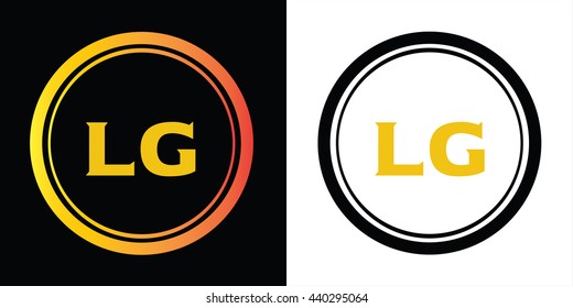 Lg Letters Icon Design Template Elements Stock Vector (Royalty Free ...