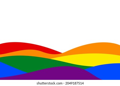 Lgbt Borders Wavy Shape Representing Fight Stock Vector (Royalty Free ...