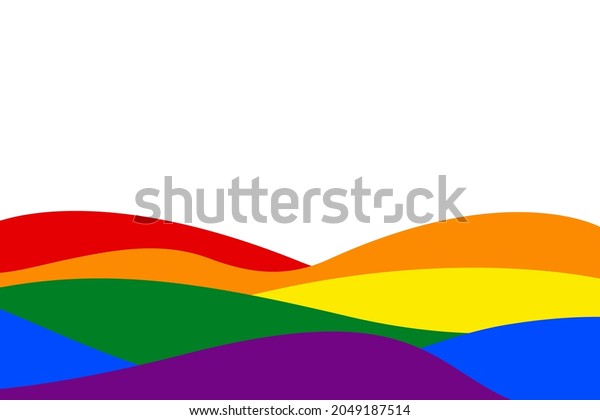 Lgbt Borders Wavy Shape Representing Fight Stock Vector (Royalty Free ...