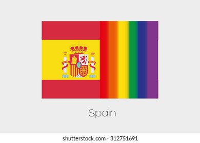 Lgbt Flag Illustration Flag Spain Stock Vector (Royalty Free) 312751691 ...