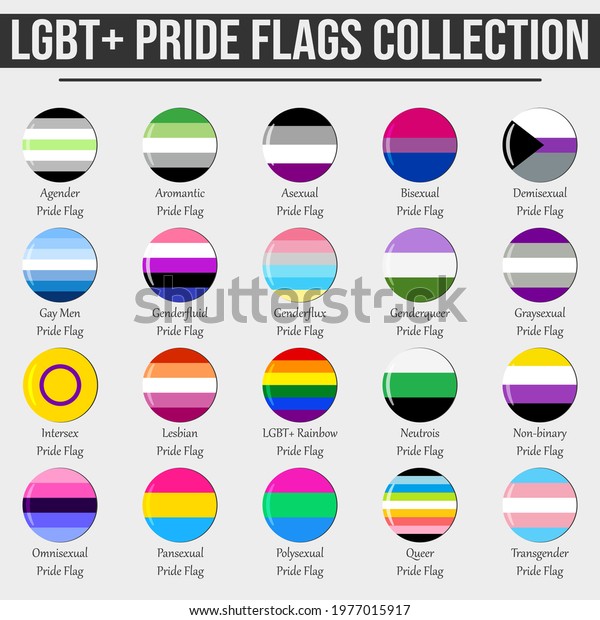Lgbt Flags Collection Pride Set 20 Stock Vector (Royalty Free) 1977015917
