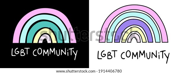 Lgbt Icon Hand Drawing Lgbt Equality Stock Vector (Royalty Free ...
