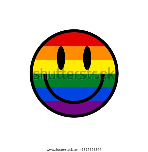 Lgbt Logo Vector Illustration Circle Emoticon: เวกเตอร์สต็อก (ปลอดค่า ...