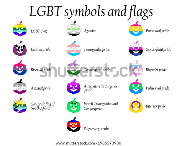 Lgbt Official Pride Flag Collection Lesbian: vetor stock (livre de ...
