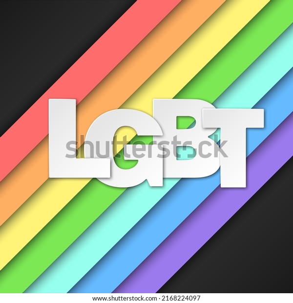 Lgbt Paper Cut Template White Volumetric: стоковая векторная графика ...