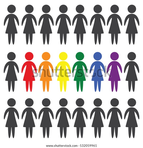 Lgbt People Vector Icon On White 스톡 벡터(로열티 프리) 532059961