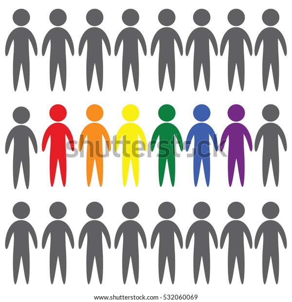 Lgbt People Vector Icon On White: vector de stock (libre de regalías ...