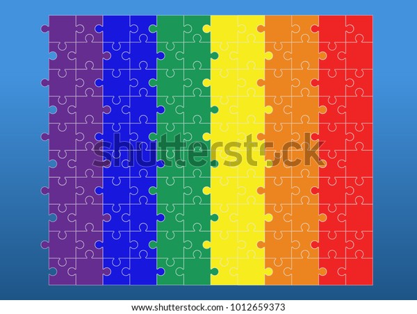 Lgbt Puzzles Pieces Background Vector Illustration Stock Vector ...