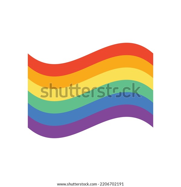 Lgbt Rainbow Waving Flag Vector Homosexual Stock Vector Royalty Free
