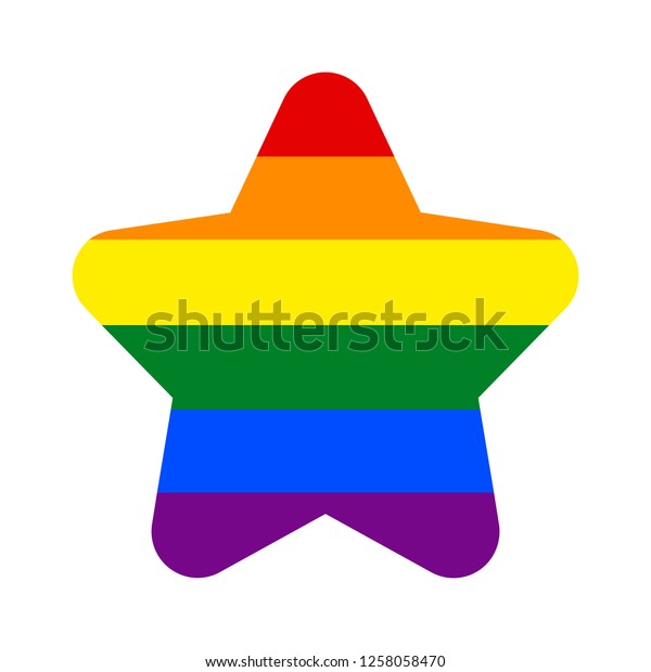 Lgbt Star Sign Created Using Sixcolor Stock Vector (Royalty Free ...