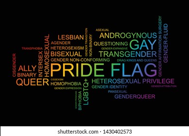 Lgbt Words Vector Format Rainbow Flag Stock Vector (Royalty Free ...