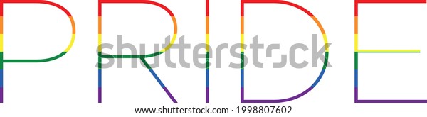 Texto cursivo del Orgullo LGBTI sobre: vector de stock (libre de ...