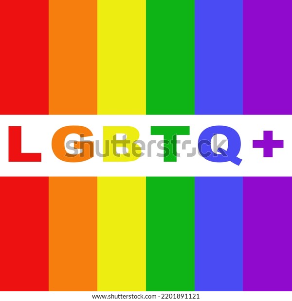 Lgbtq Lettering Rainbow Flag Vector Illustration Stock Vector (Royalty ...