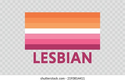 Lgbtq Pride Month Vector Lesbian Flag Stock Vector (Royalty Free ...