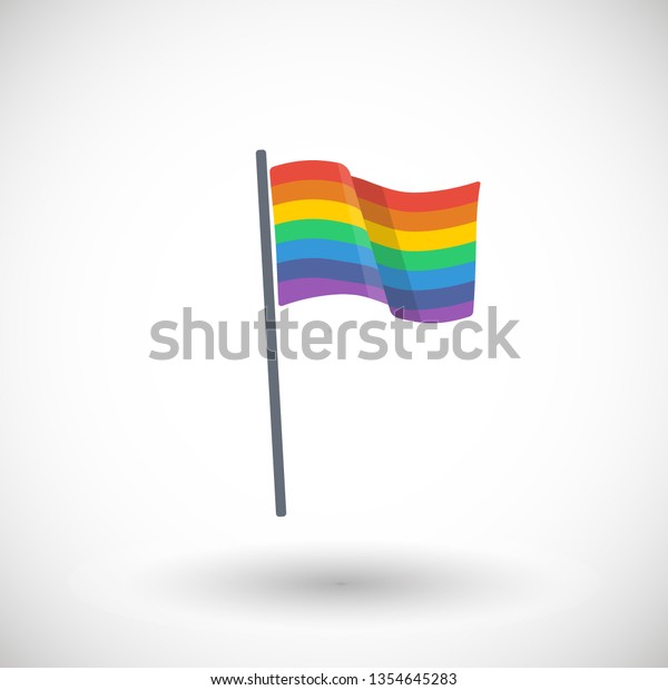 Lgbtq Pride Rainbow Flag Icon Multicolored Stock Vector (Royalty Free ...