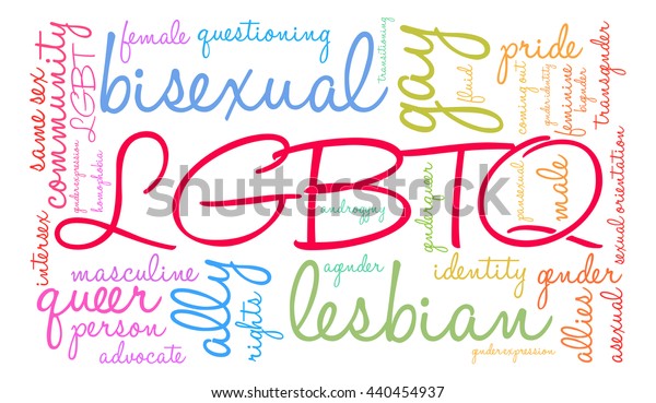 Lgbtq Word Cloud On White Background Stock Vector (Royalty Free ...