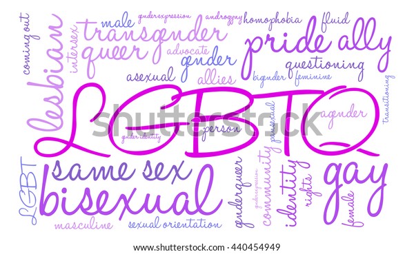 Lgbtq Word Cloud On White Background Stock Vector (Royalty Free ...