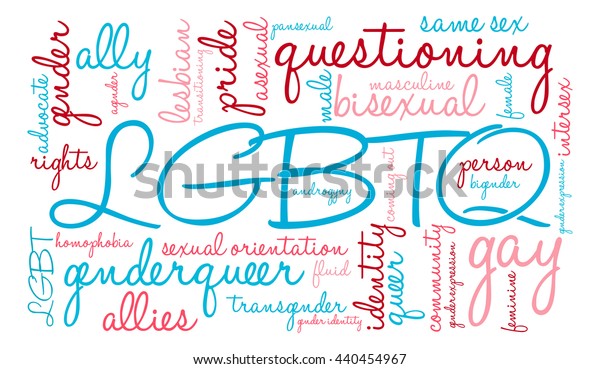 Lgbtq Word Cloud On White Background Stock Vector (Royalty Free ...