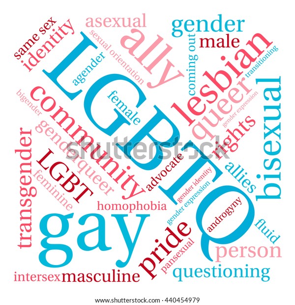 Lgbtq Word Cloud On White Background Stock Vector (Royalty Free ...