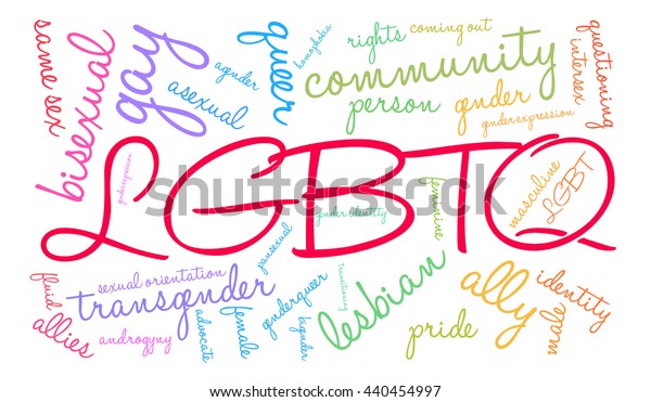 Lgbtq Word Cloud On White Background Stock Vector (Royalty Free ...