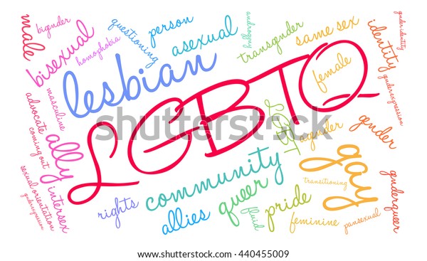 Lgbtq Word Cloud On White Background Stock Vector (Royalty Free ...