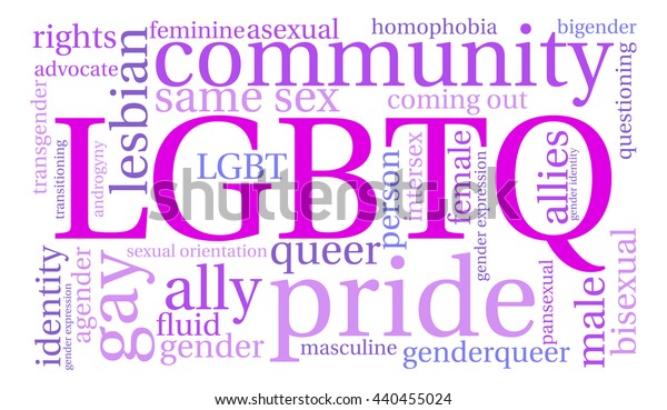 Lgbtq Word Cloud On White Background Stock Vector (Royalty Free ...